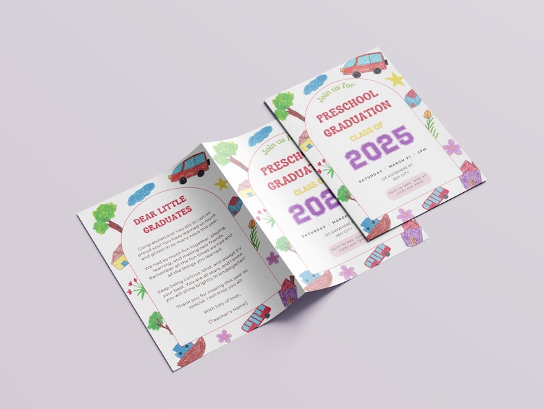 Editable Preschool Graduation Program Template (digital Download) - Etsy