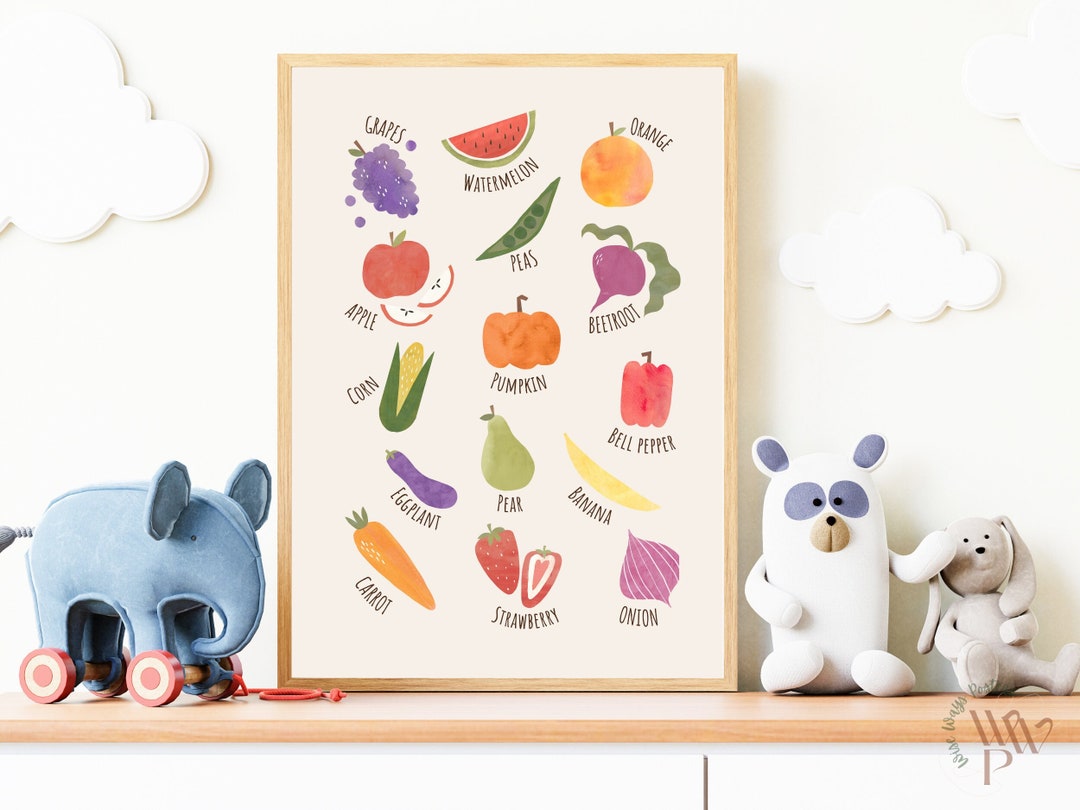Fruits and Vegetables Prints, Fruits and Veggies Prints, Fruits ...