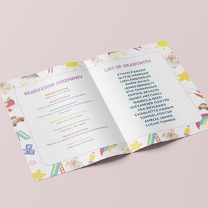 Editable Preschool Graduation Program Template (digital Download) - Etsy