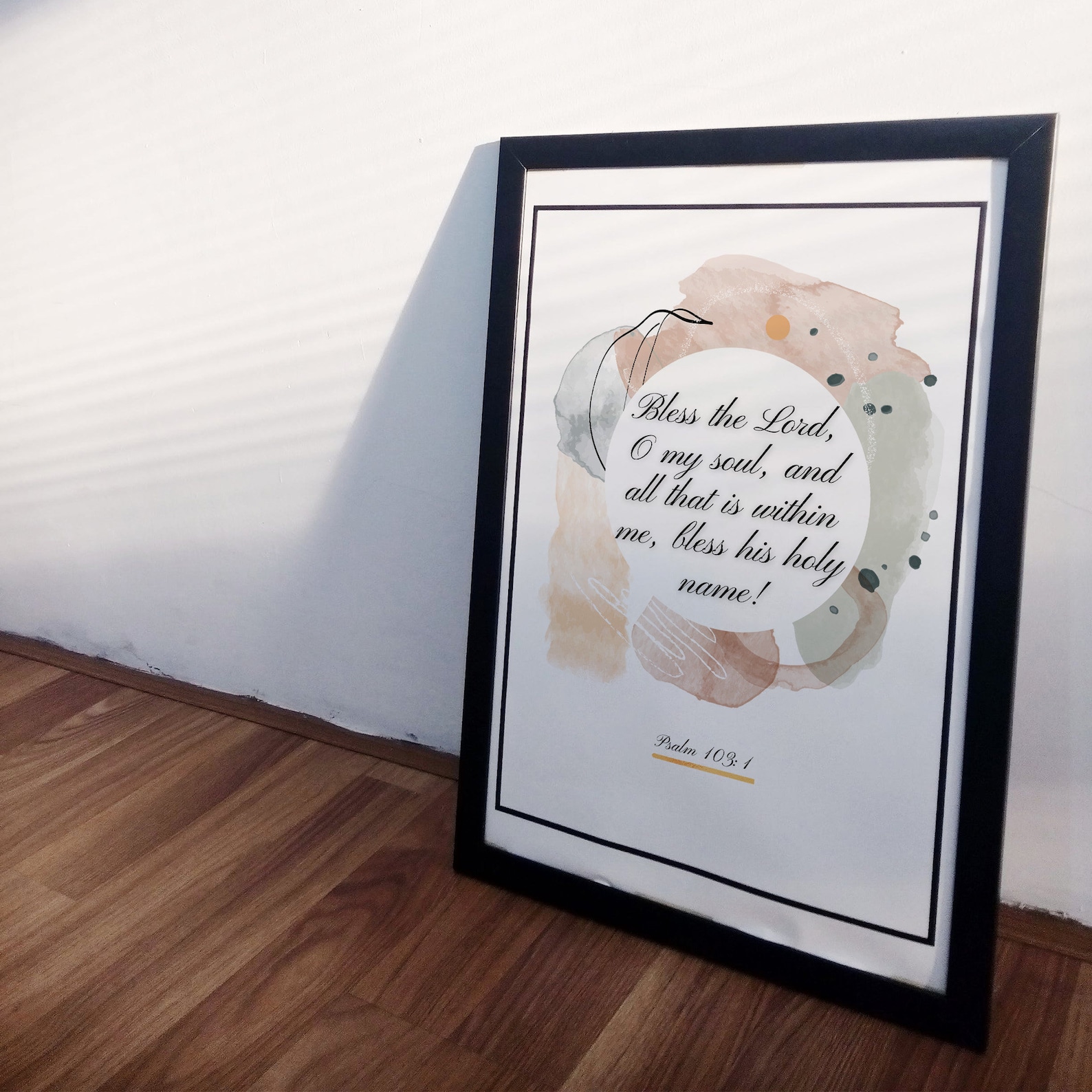 Psalm 103:1 bless the LORD Oh My Soul Bible Verse Wall Art Frame ...
