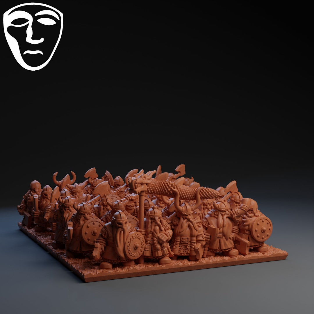 Norse Dwarf Warriors Varus Miniatures Wargaming TTRPG 10mm Scale - Etsy