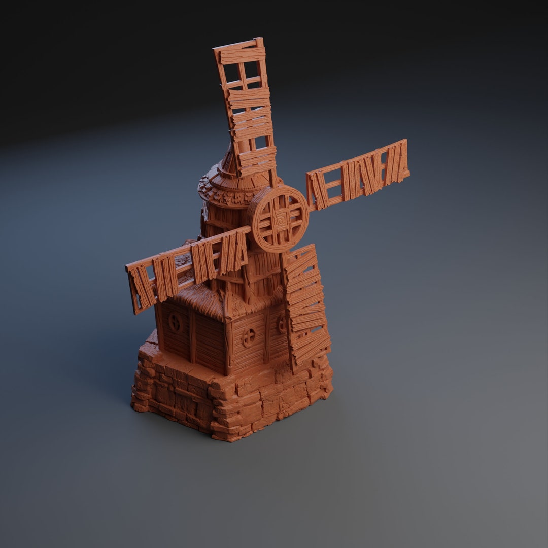 Windmill Terrain Wargaming TTRPG 10mm Scale - Etsy