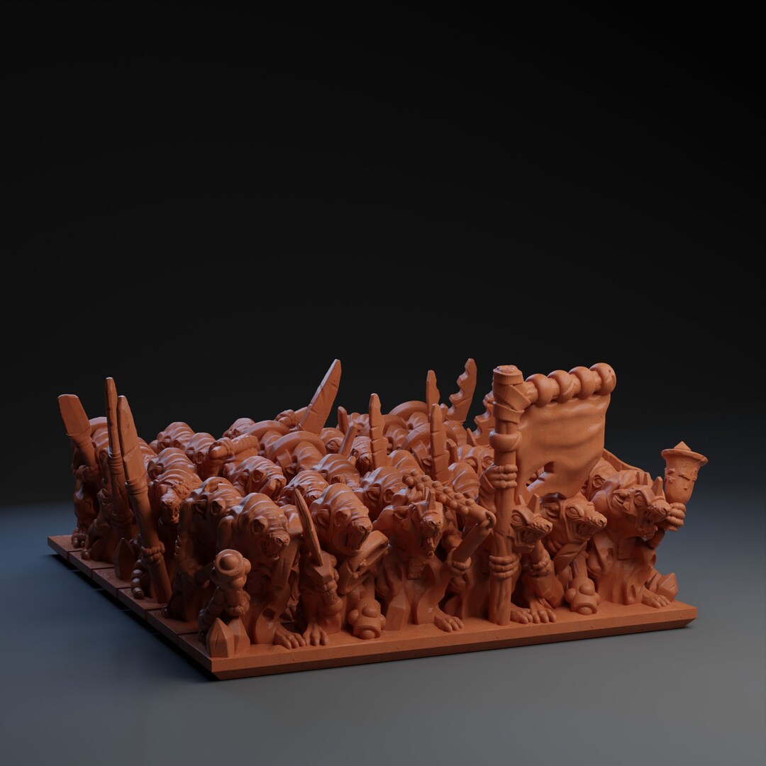 Ratman Warrior Vermin Clans Wargaming TTRPG 10mm Scale - Etsy