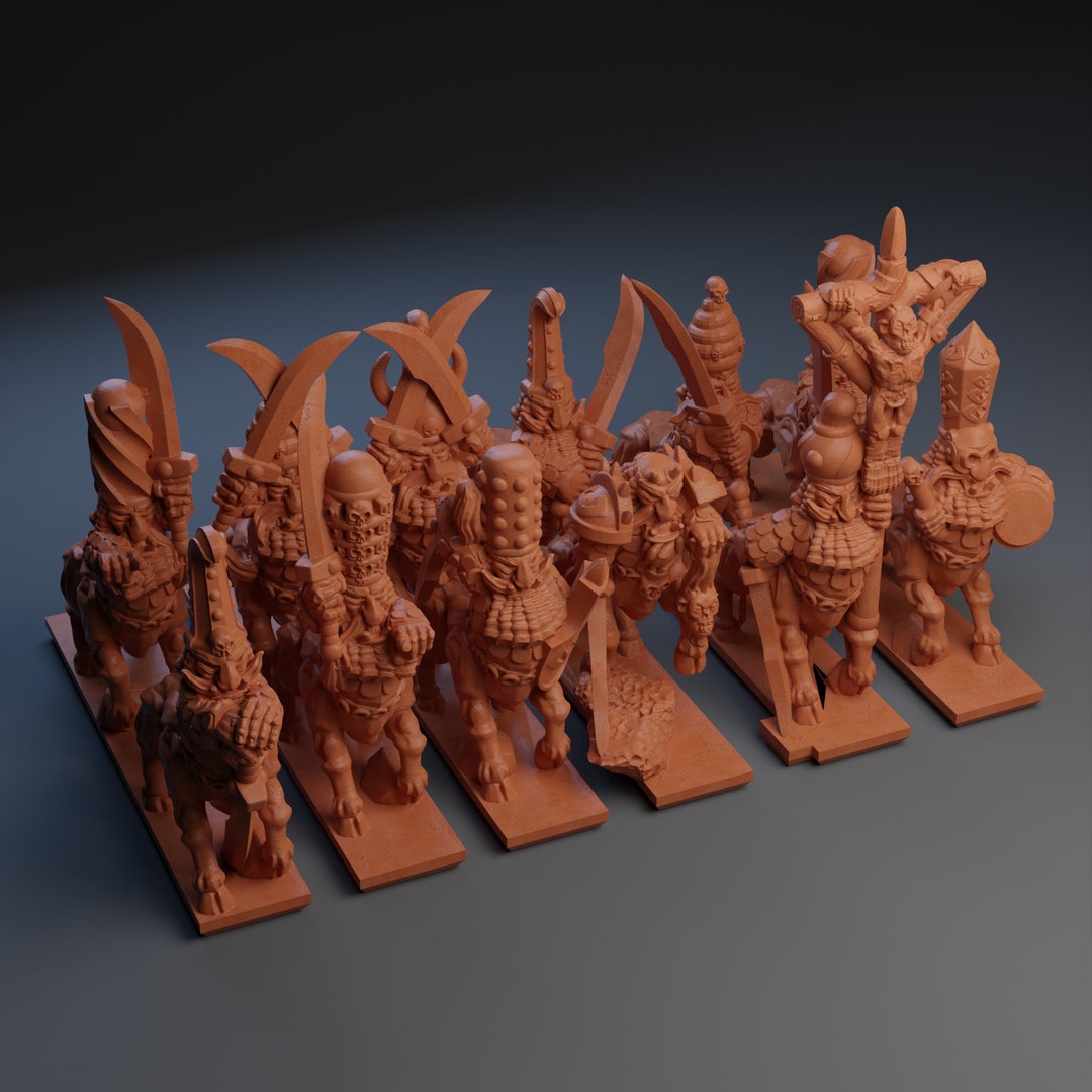 Magma Dwarf Bullzentaurs Unit Ankylo Miniatures Wargaming TTRPG 10mm Scale - Etsy