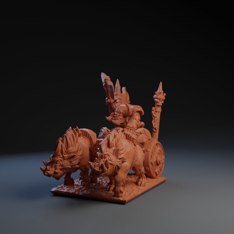 Orc Hero on Chariot Green Skin Miniatures Wargaming TTRPG 10mm Scale - Etsy