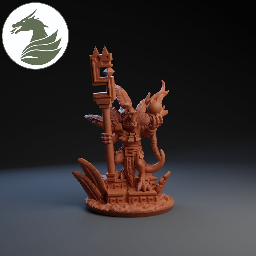 Reptilian Priest 2 Forest Dragon Wargaming TTRPG 10mm Scale - Etsy