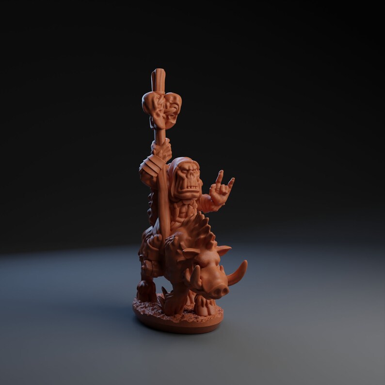 Orc Shaman on Boar Varus Miniatures Wargaming TTRPG 10mm Scale - Etsy