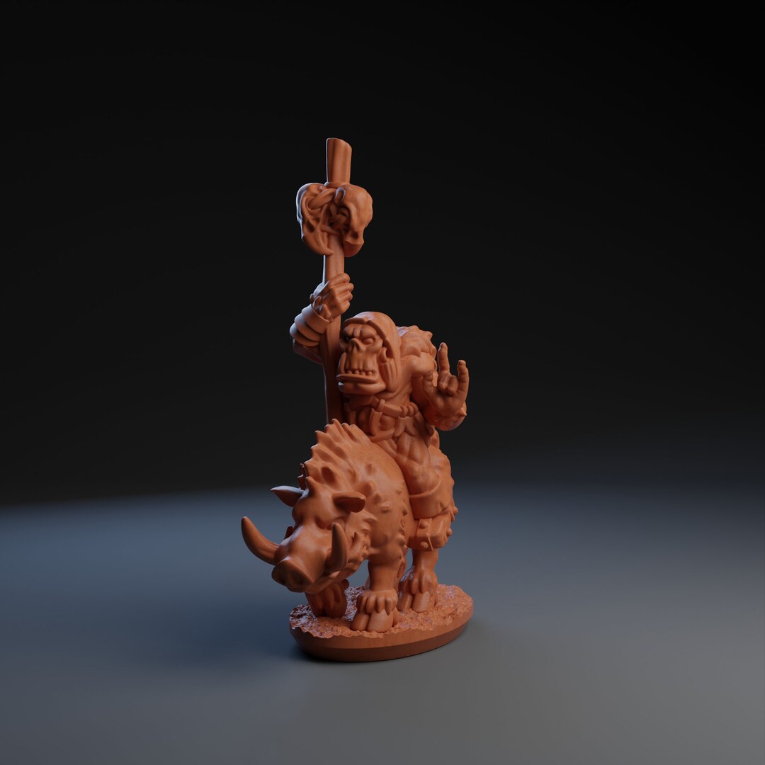 Orc Shaman on Boar Varus Miniatures Wargaming TTRPG 10mm Scale - Etsy