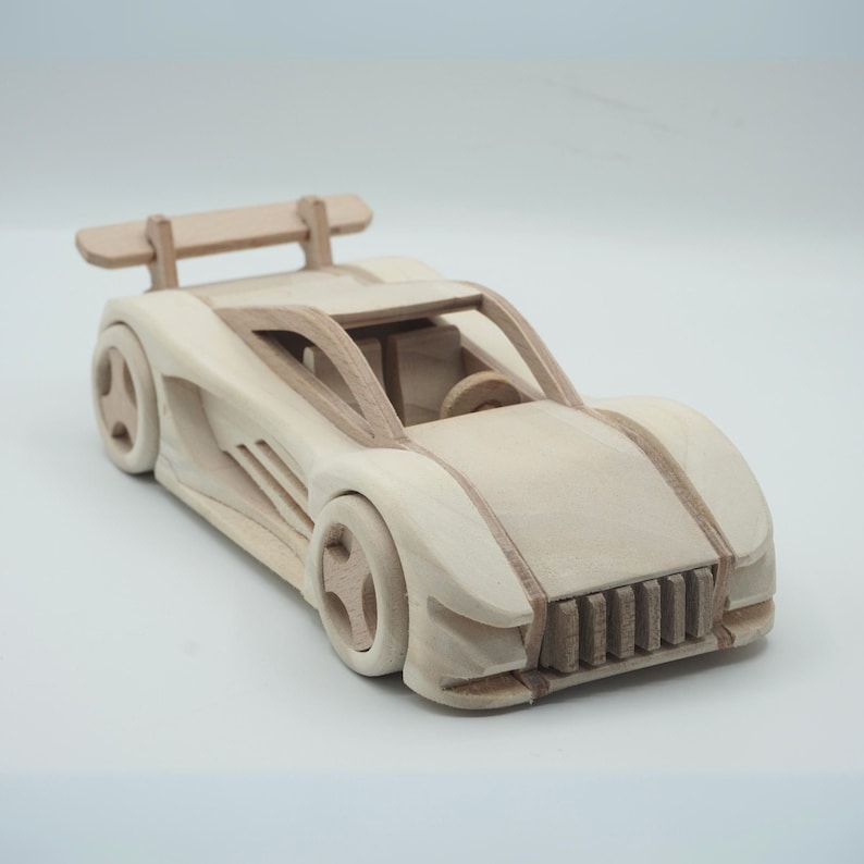 Mini Sport Car, Wooden Car, Wooden Sport Car, Birthday Gifts for Kids ...