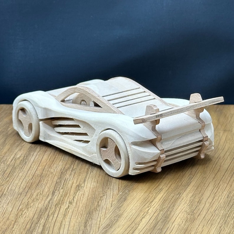 Mini Sport Car, Wooden Car, Wooden Sport Car, Birthday Gifts for Kids ...