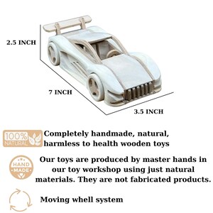 Mini Sport Car, Wooden Car, Wooden Sport Car, Birthday Gifts for Kids ...