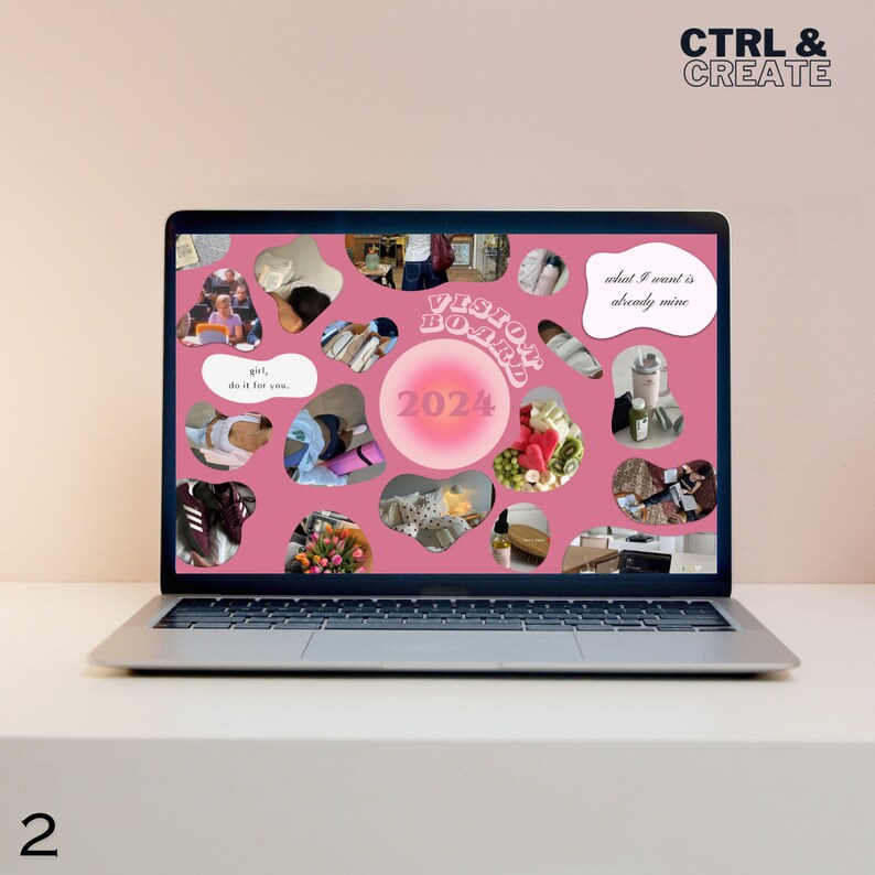 Laptop Vision Board Template - Etsy