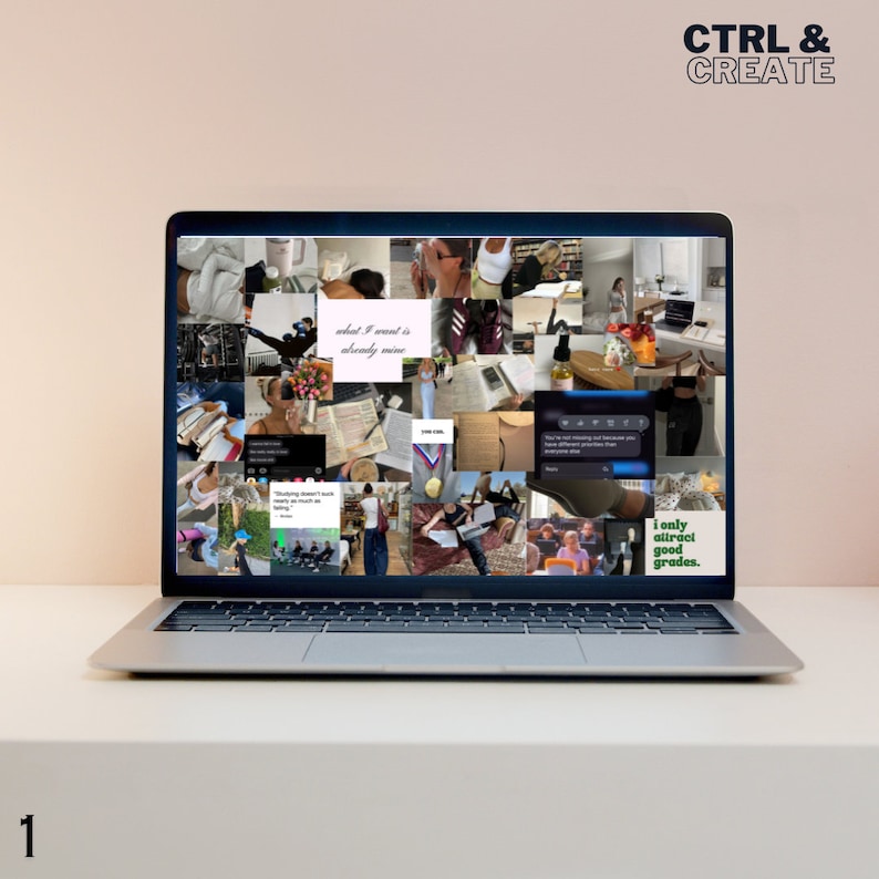 Laptop Vision Board Template - Etsy