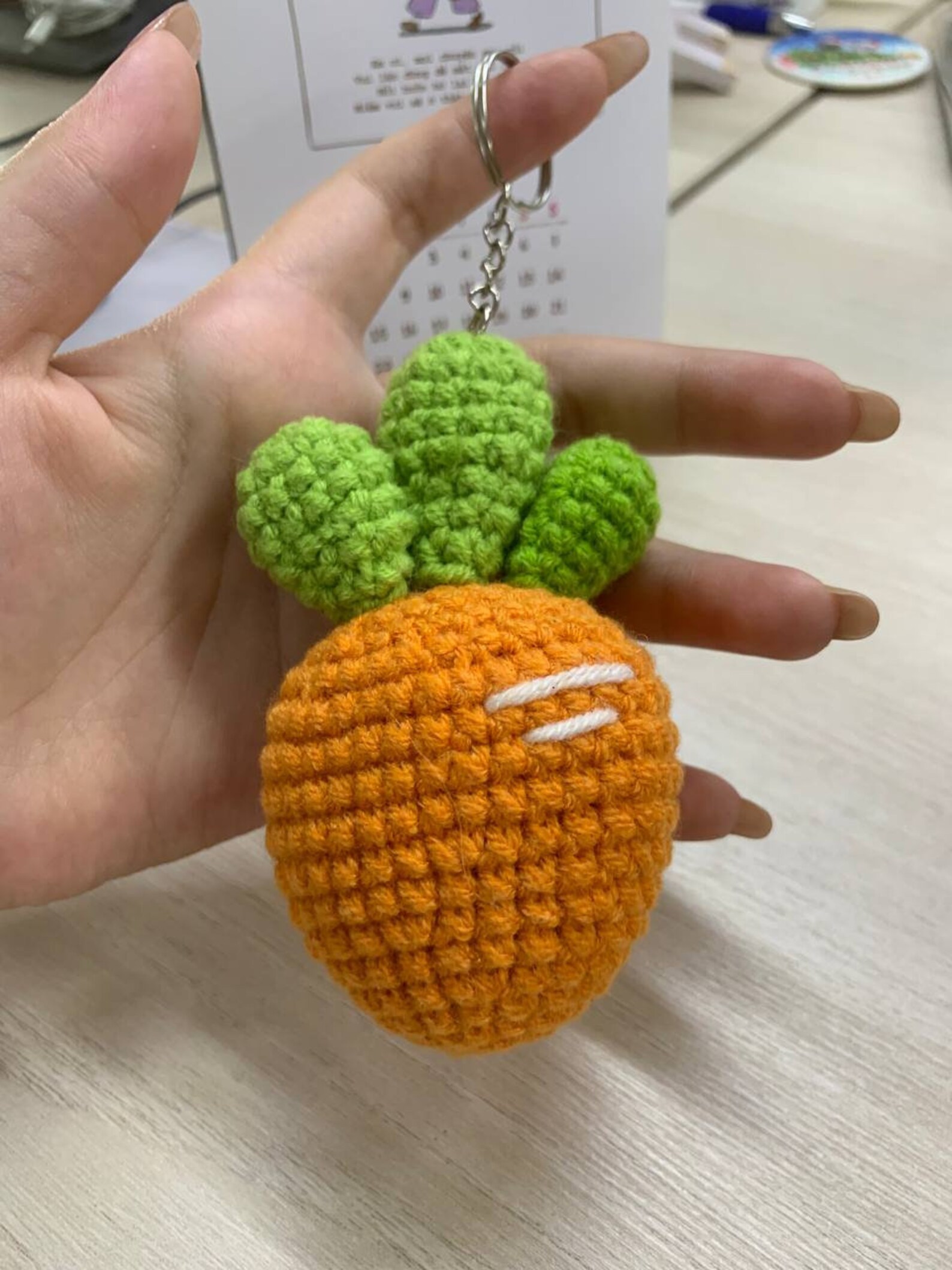 Crochet Carrot, Carrot Gift, Amigurumi Cute Carrot Keychain,carrot ...