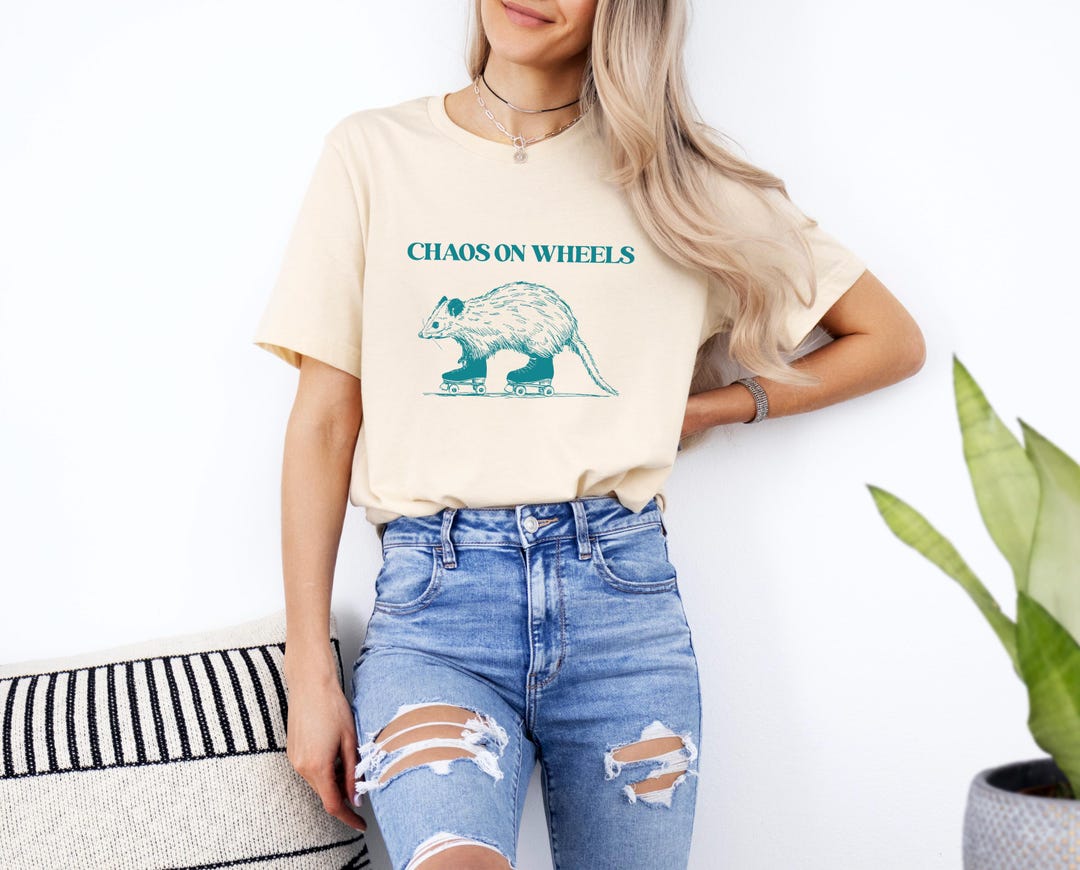 Funny Possum Rollerskating PNG SVG, Chaos on Wheels Clipart, Skating ...