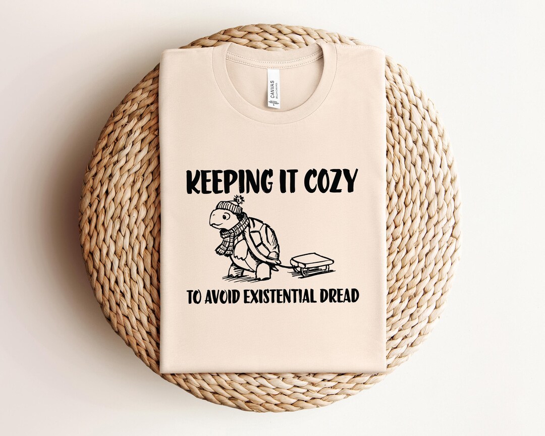 Turtle Pulling Sled PNG SVG, Keeping It Cozy to Avoid Existential Dread ...