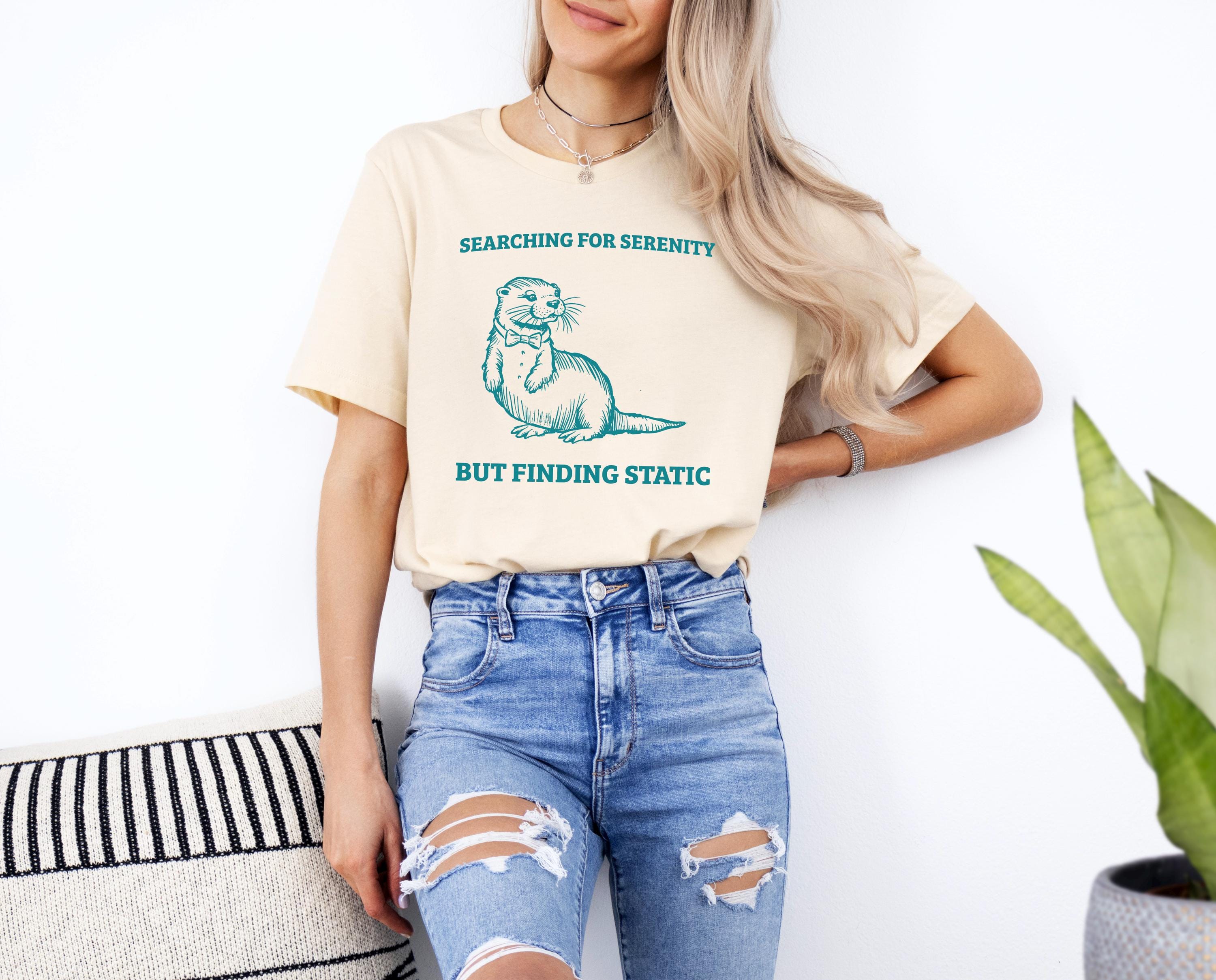 Funny Otter With Bowtie PNG SVG, Searching for Serenity but Finding ...