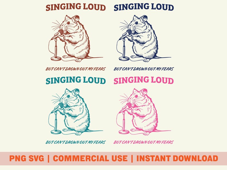 Hamster With Microphone PNG SVG, Singing Loud but Can’t Drown Out My ...