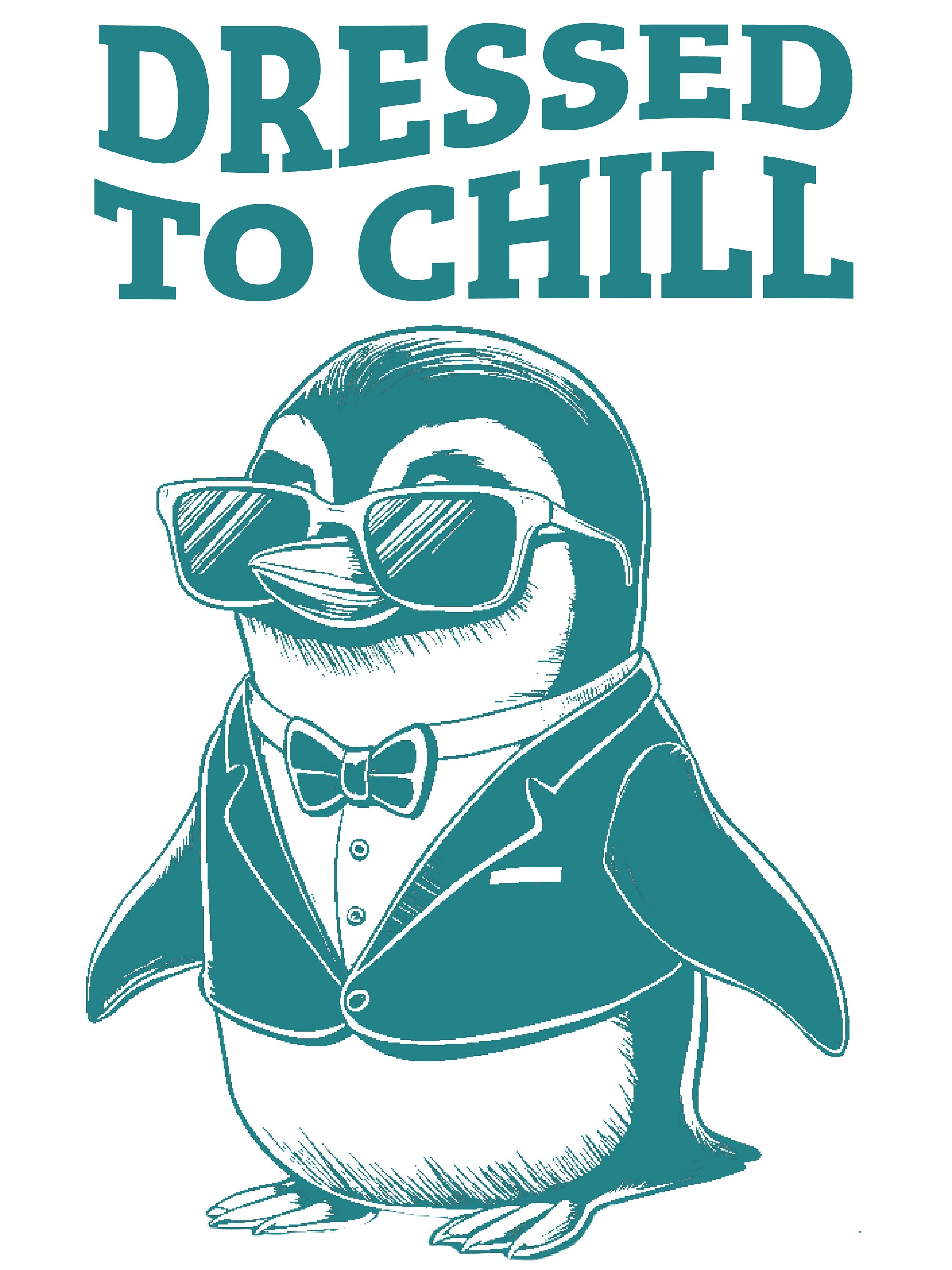 Penguin Chill PNG SVG Design Digital Download, Meme Sublimation PNG for ...