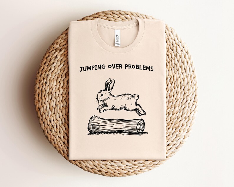 Funny Bunny Jumping Over Log PNG SVG, Jumping Over Problems Digital ...