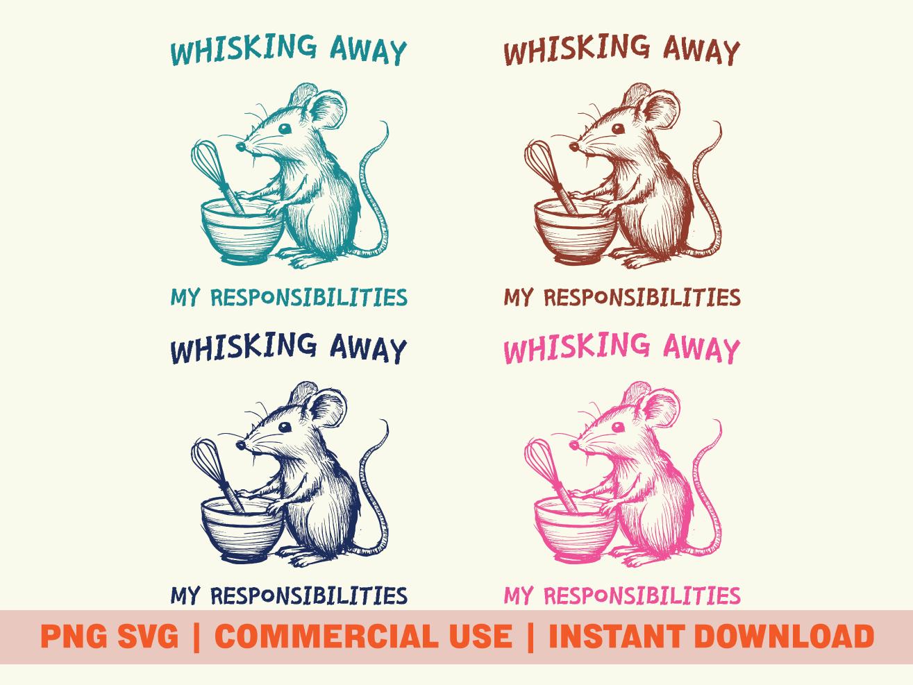 Funny Mouse Chef PNG SVG, Cute Cooking Mouse Clipart, Baking Mouse With ...