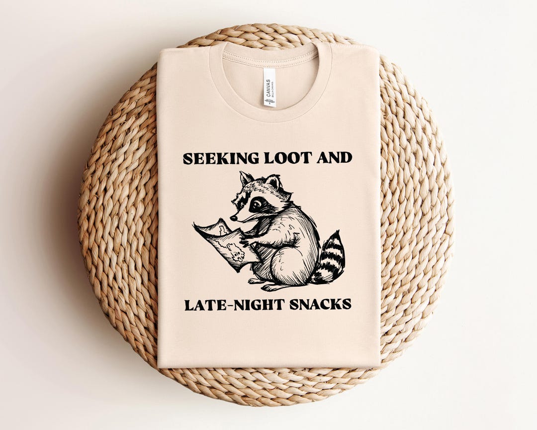 Raccoon Reading Treasure Map PNG SVG, Seeking Loot and Late-night ...