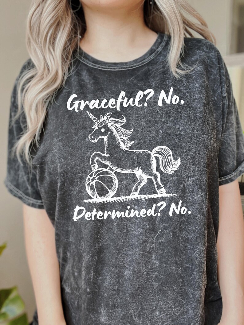 Funny Unicorn With Beach Ball PNG SVG, Graceful No Determined No ...