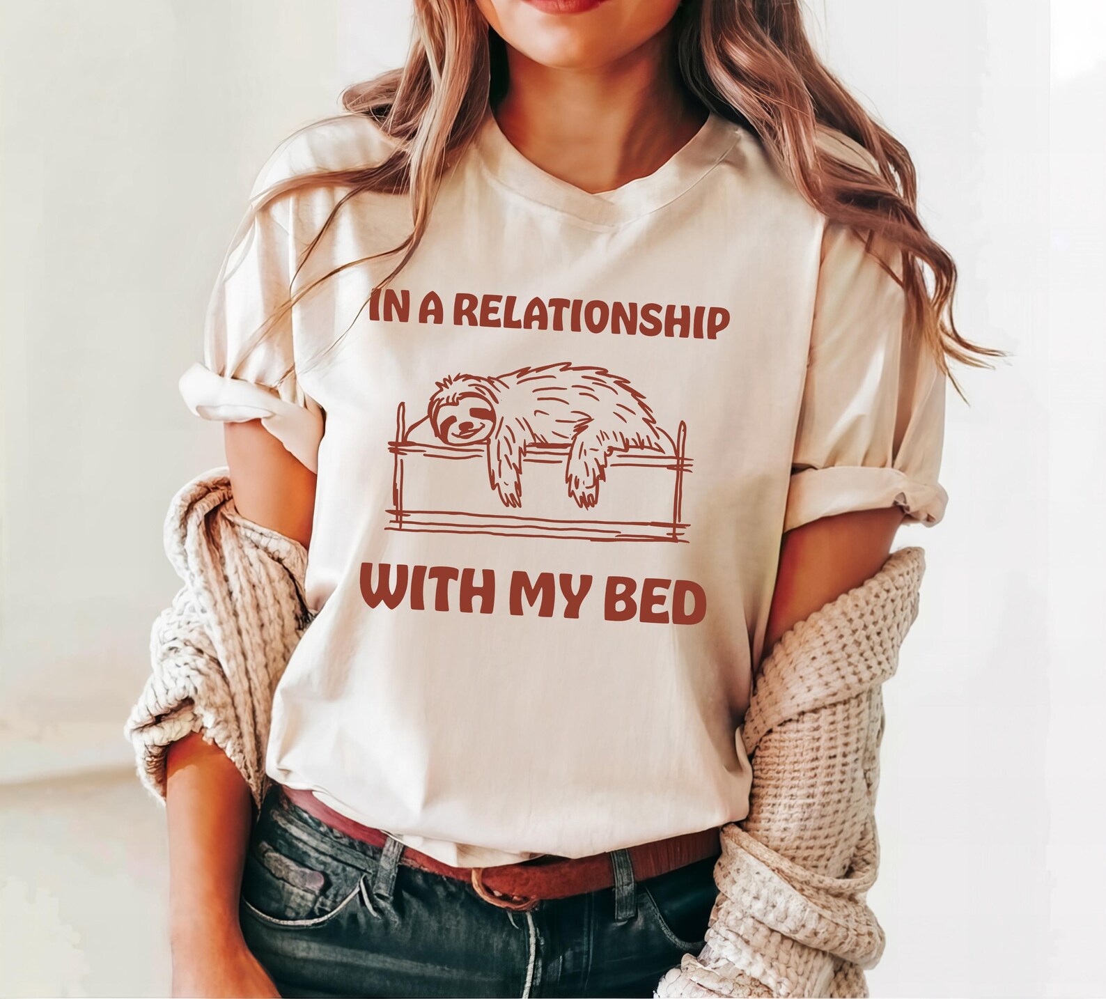 Relatable Sloth PNG SVG Digital Download, in a Relationship With My Bed ...
