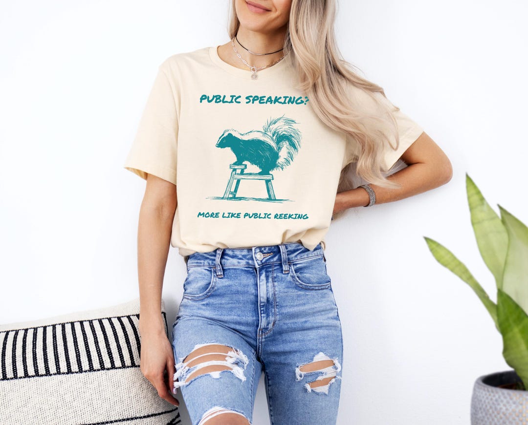 Funny Skunk on Stool PNG SVG, Public Speaking More Like Public Reeking ...