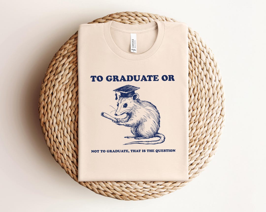 Funny Possum in Graduation Cap PNG SVG, to Graduate or Not to Graduate ...