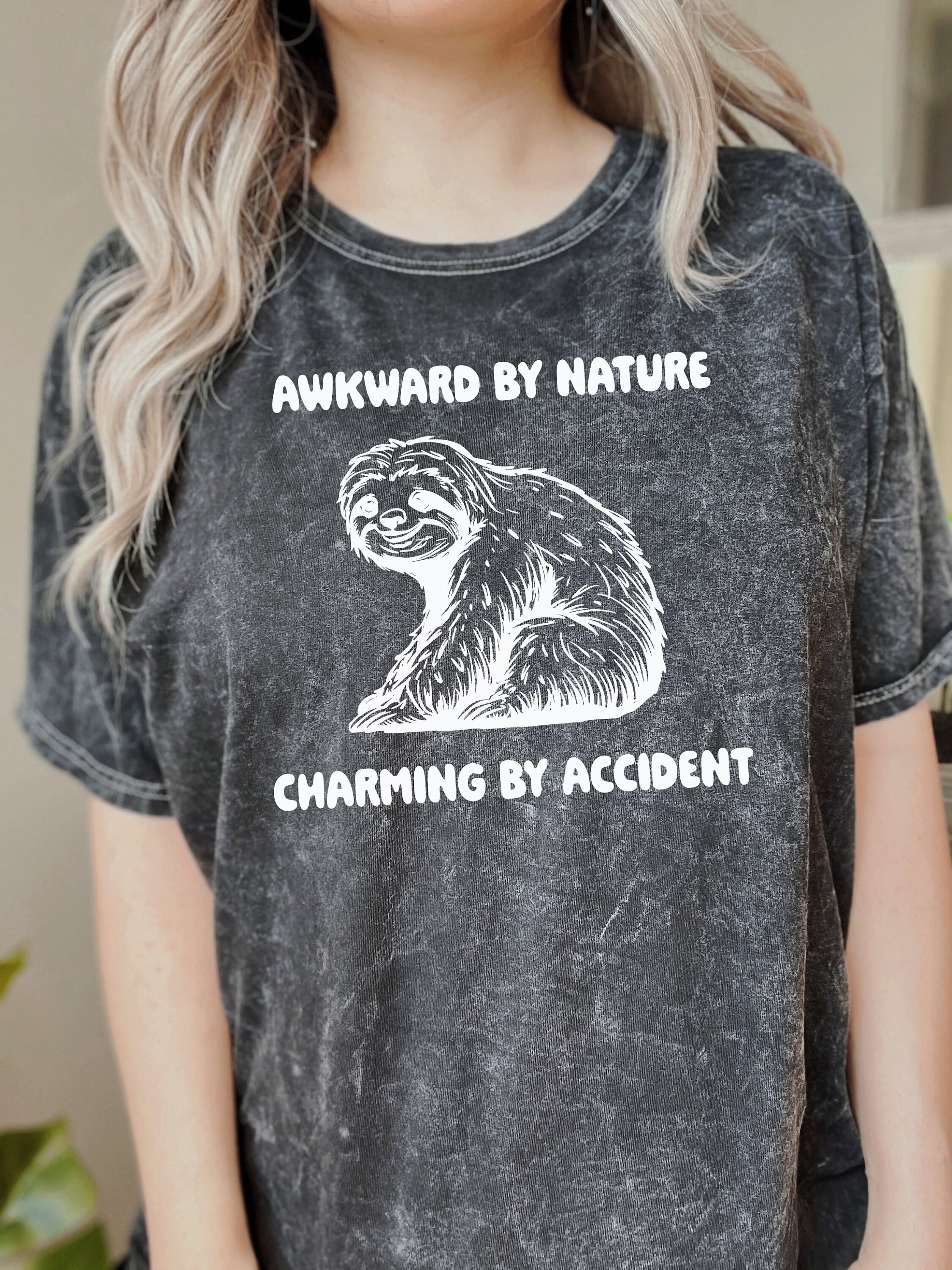 Relatable Sloth PNG SVG Digital Download, Awkward by Nature, Charming ...