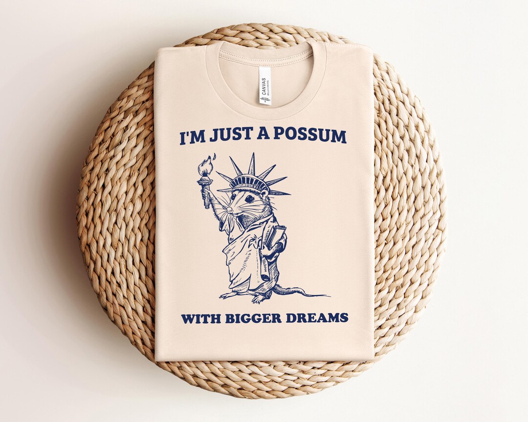 Possum Dressed as Lady Liberty Holding Tiny Torch PNG SVG, I'm Just A ...