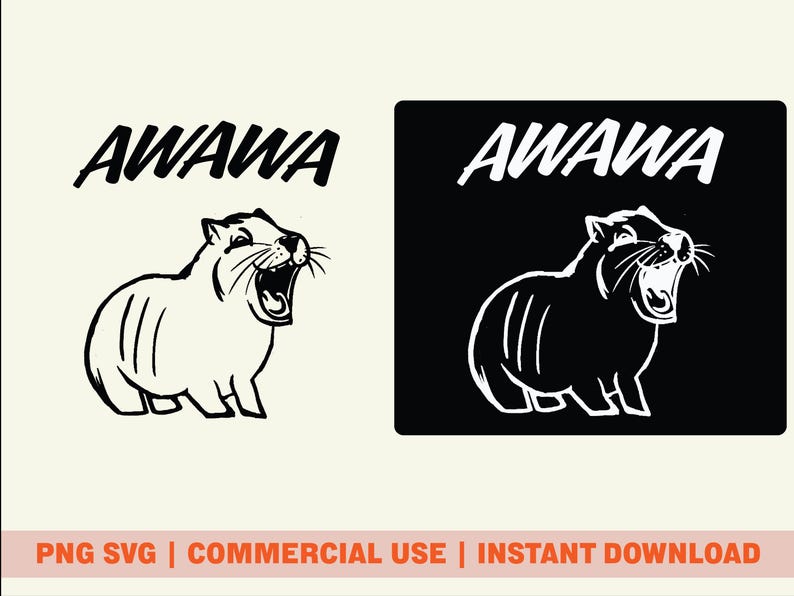 Funny Hyrax PNG SVG Digital Download, Awawa Hyrax Design, Retro Hyrax ...
