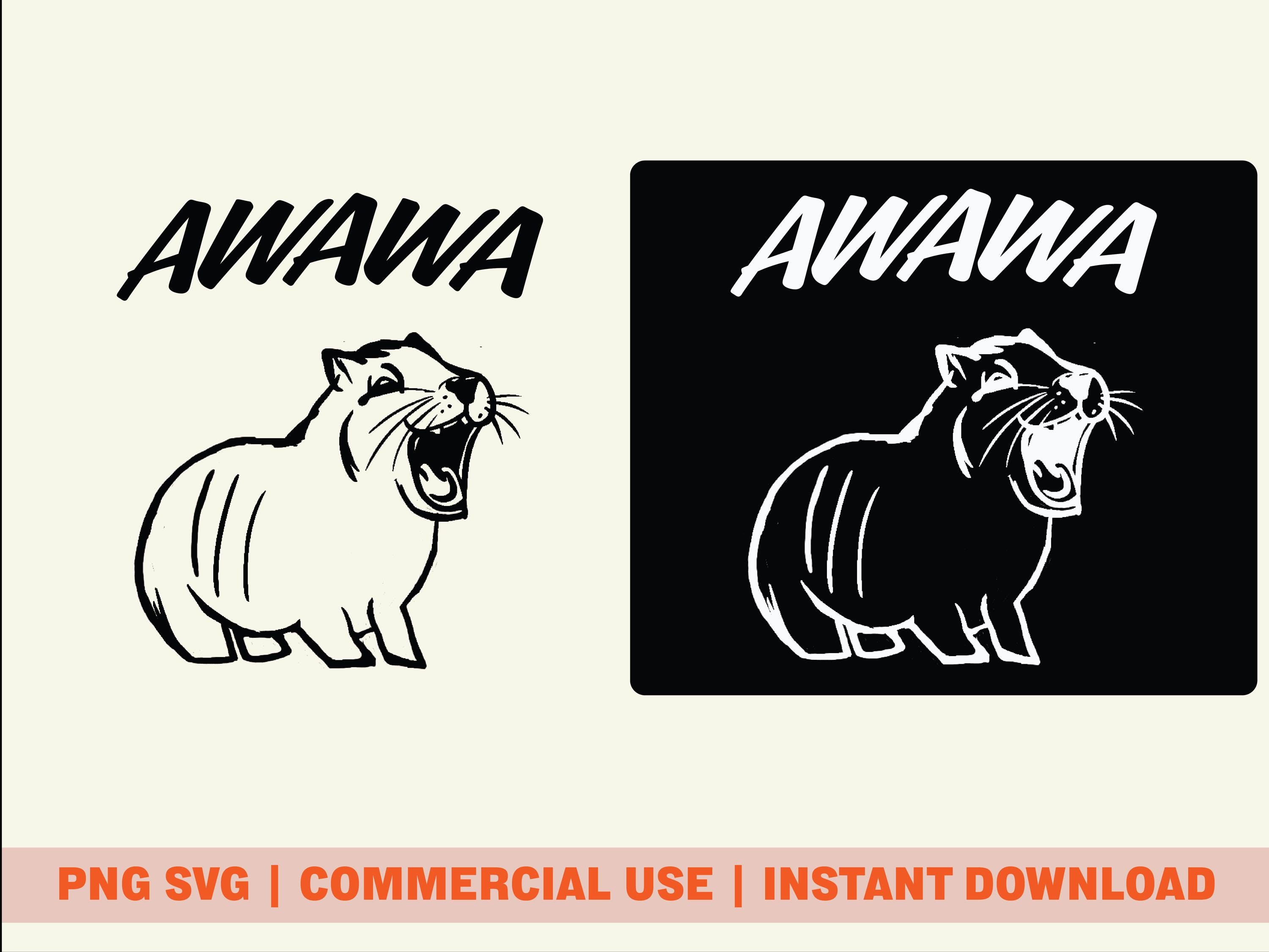 Funny Hyrax PNG SVG Digital Download, Awawa Hyrax Design, Retro Hyrax ...