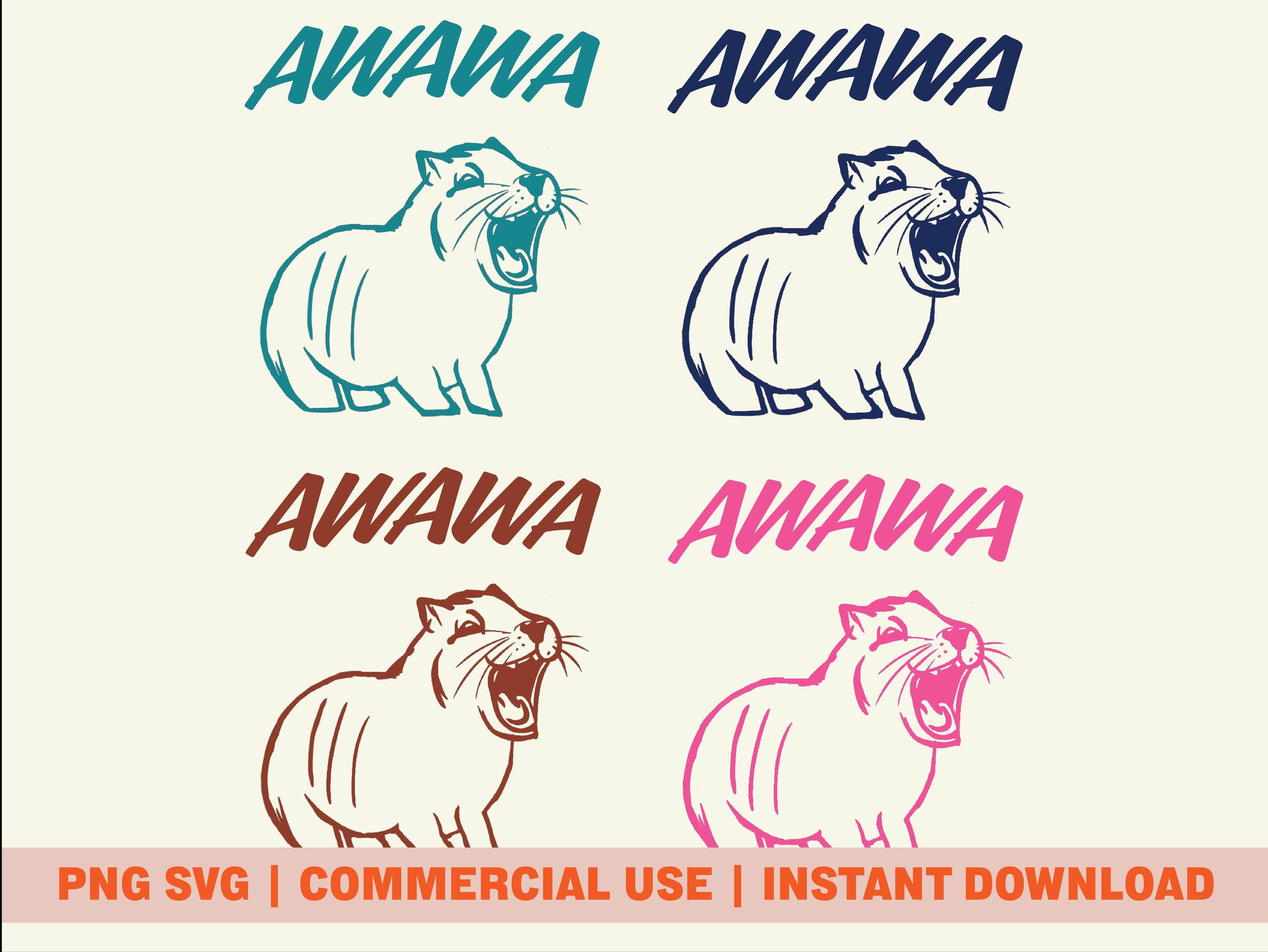 Funny Hyrax PNG SVG Digital Download, Awawa Hyrax Design, Retro Hyrax ...