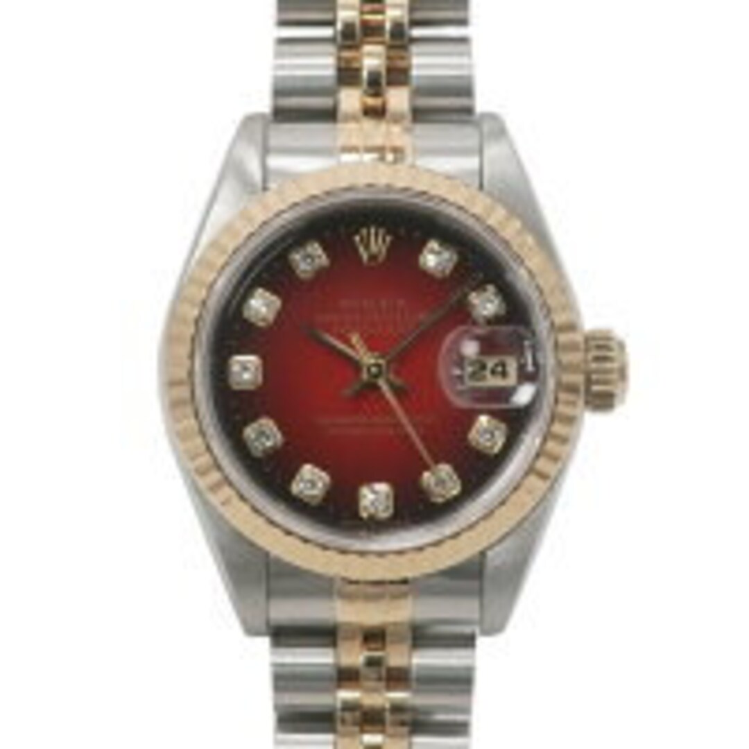 Rolex Datejust 69173G T Number Red Gradation Dial 10P Diamond SS/YG ...