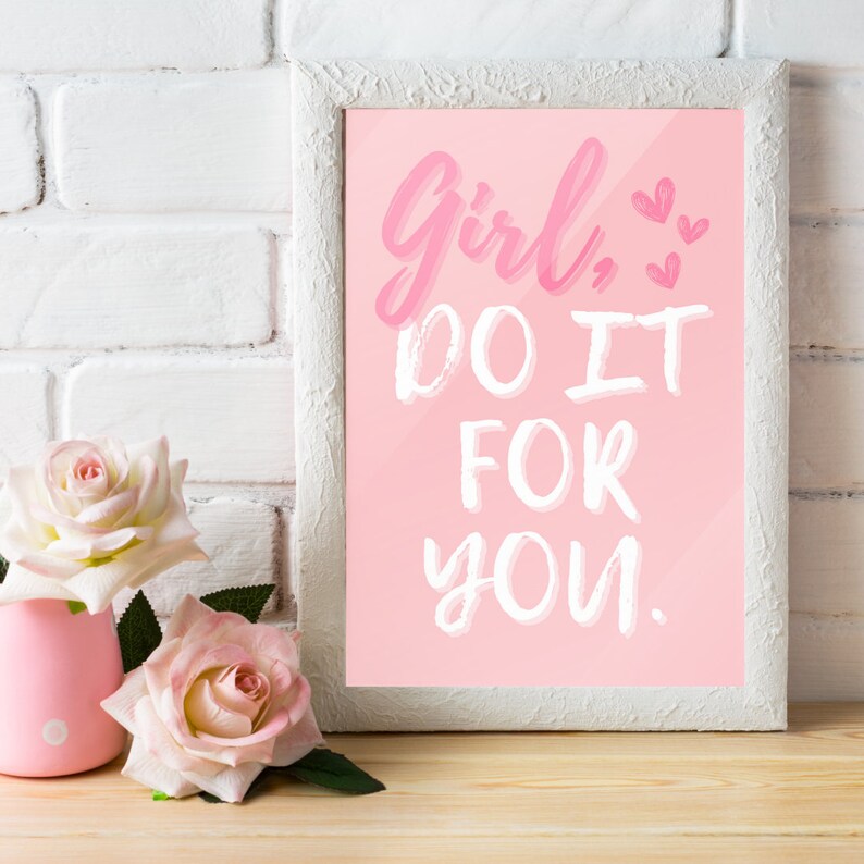 Positive Affirmations Women Empowerment Preppy Wall Art Empowering ...