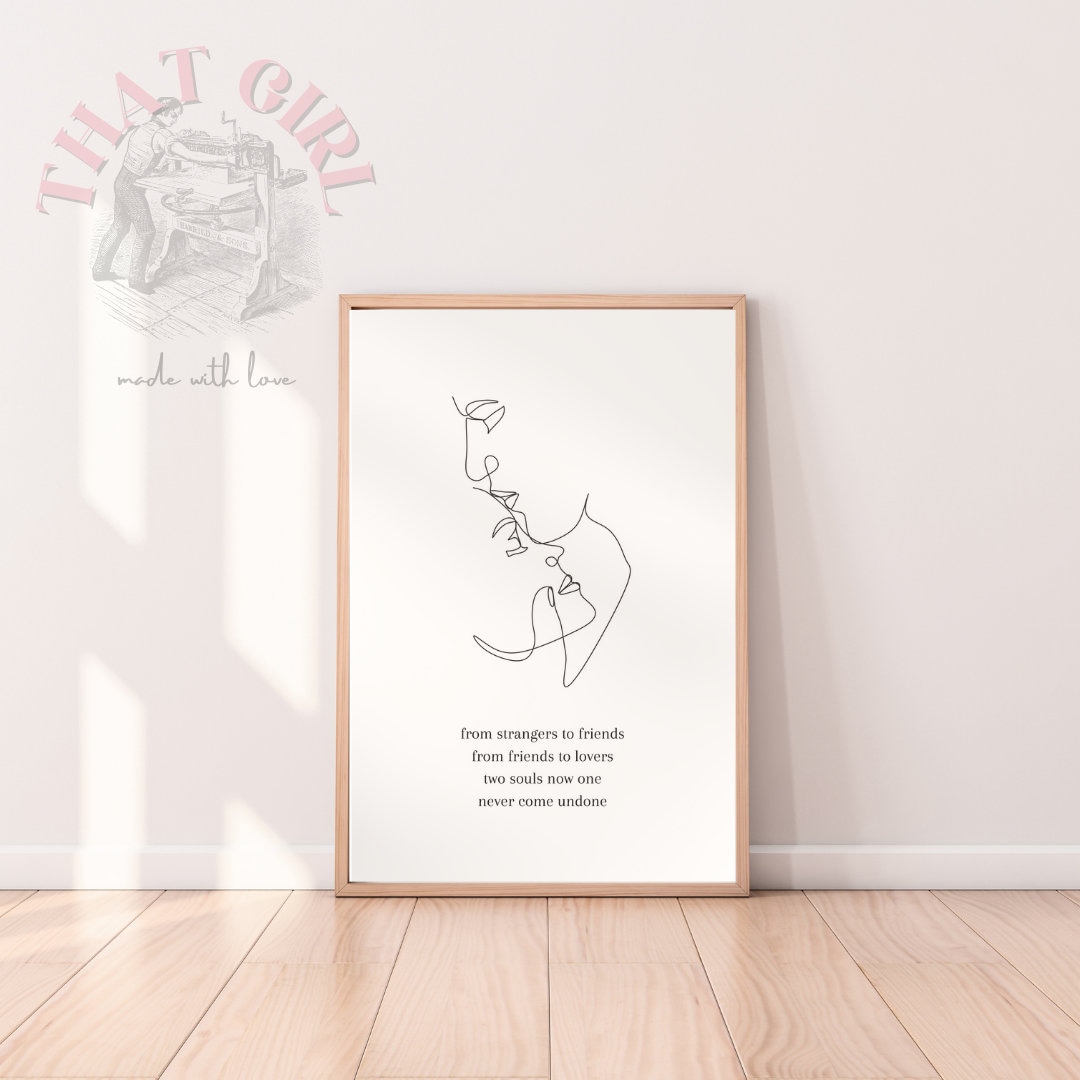 Love Poetry Print Lovers Poem Wall Art Valentine's Day Gift for Her ...