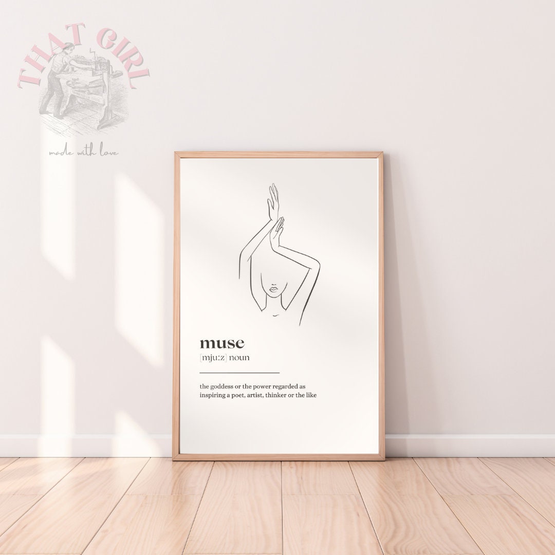 Muse Art Print Fine Line Wall Decor Fine Line Wall Art Minimalistic ...