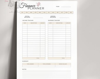 Printable Monthly Budget Planner Sheets, Income Tracker and Expense ...