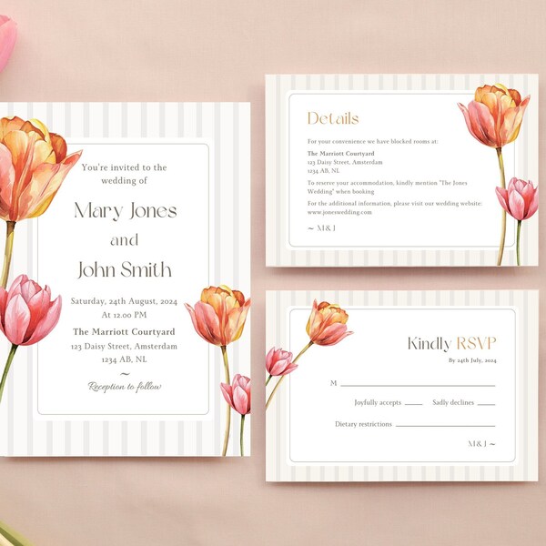 Tulip Invitation - Etsy