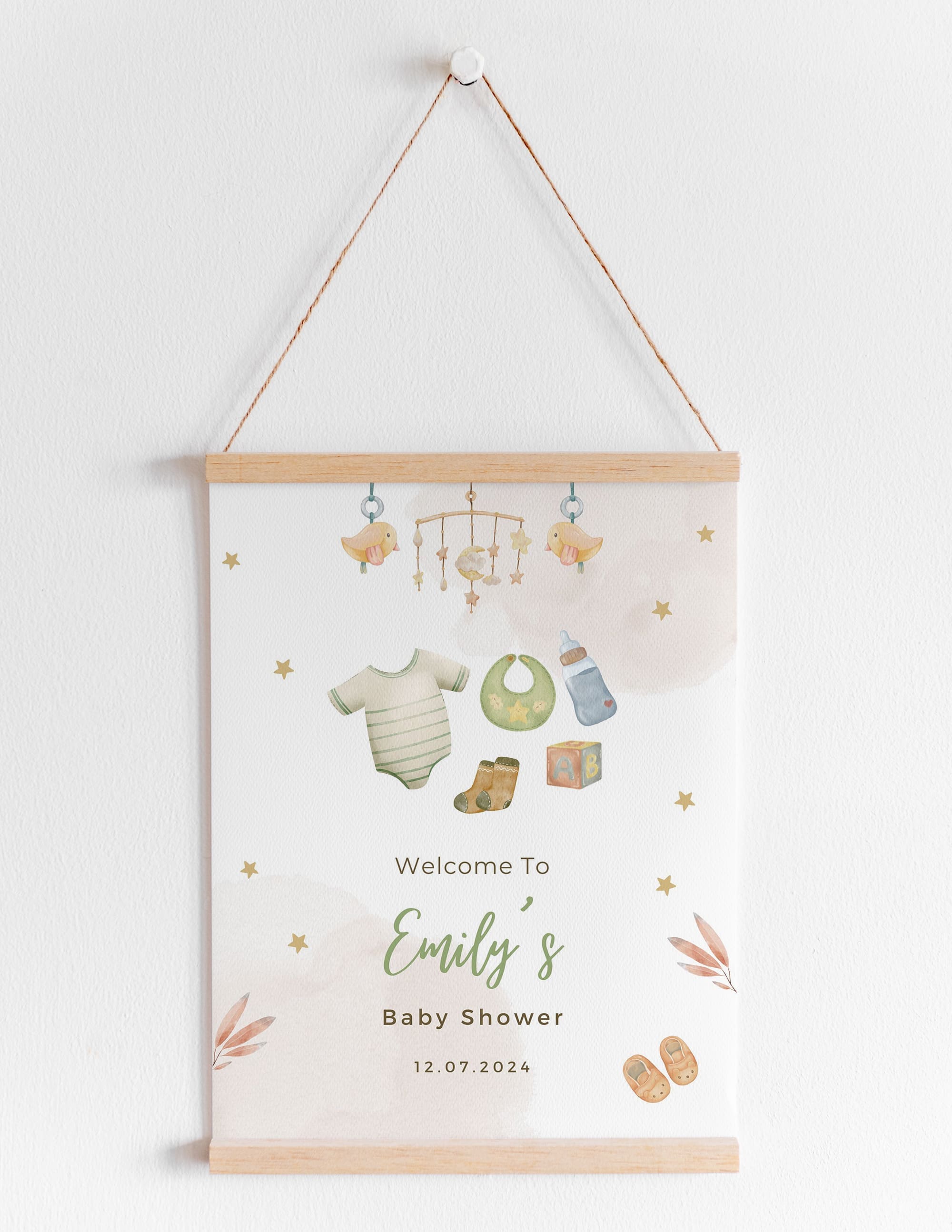 Gender Neutral Baby Shower Welcome Sign, Printable Welcome Sign ...