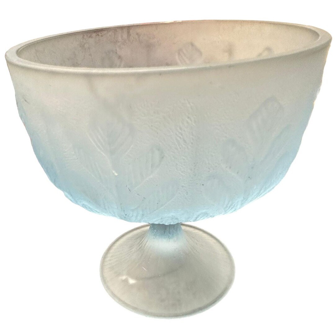 Vintage 1978 FTD White Depression Glass Flower Candy/trinket Dish ...