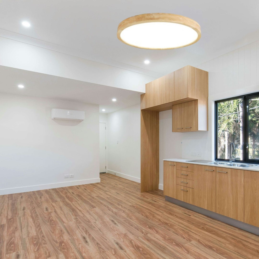 Wood Round Linear Lighting, Art Modern Kit, Oak Lamp, Decorative ...