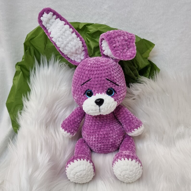 Custom Rabbit Lover Gift, Personalized Rabbit Plush, Crochet Rabbit ...