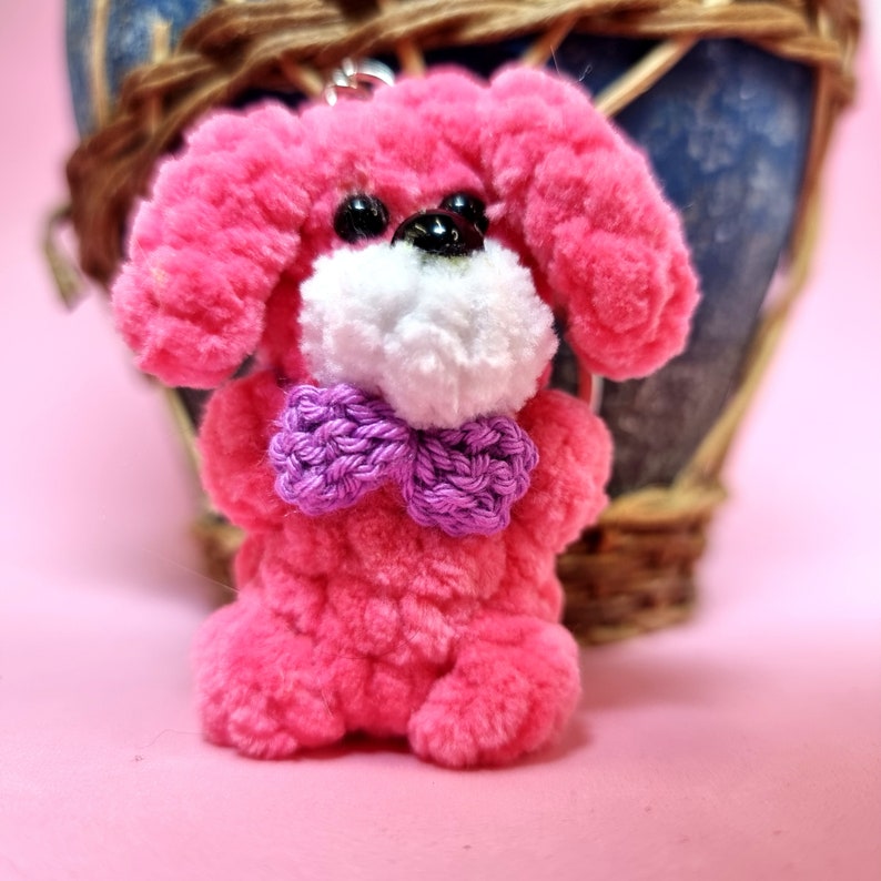 Cute Crochet Keychain Dog, Soft Cute Bag Keychain, Plush Cute Dog - Etsy