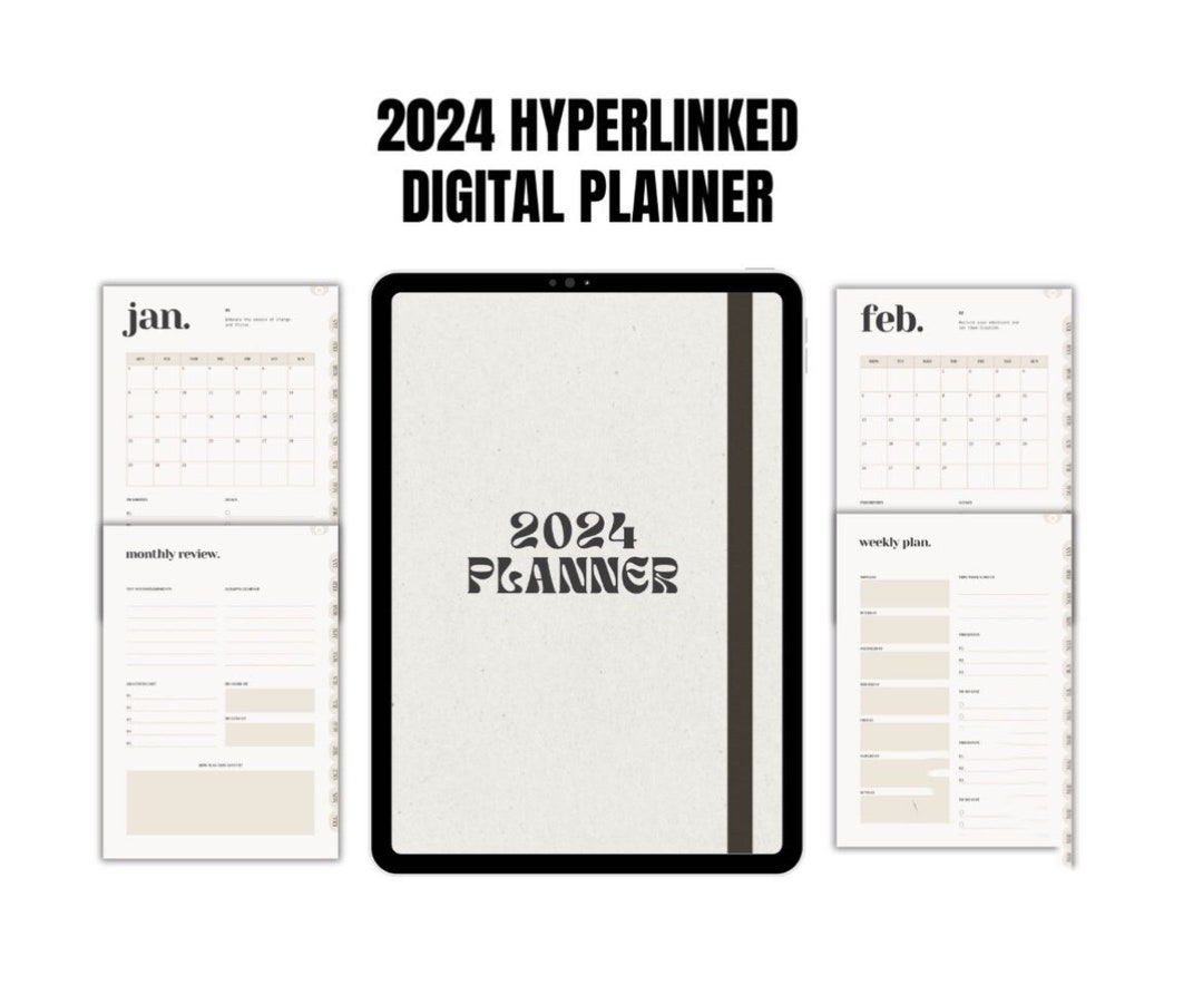 All in One 2024 Hyperlink Planner Beginner Friendly, Sync to All ...