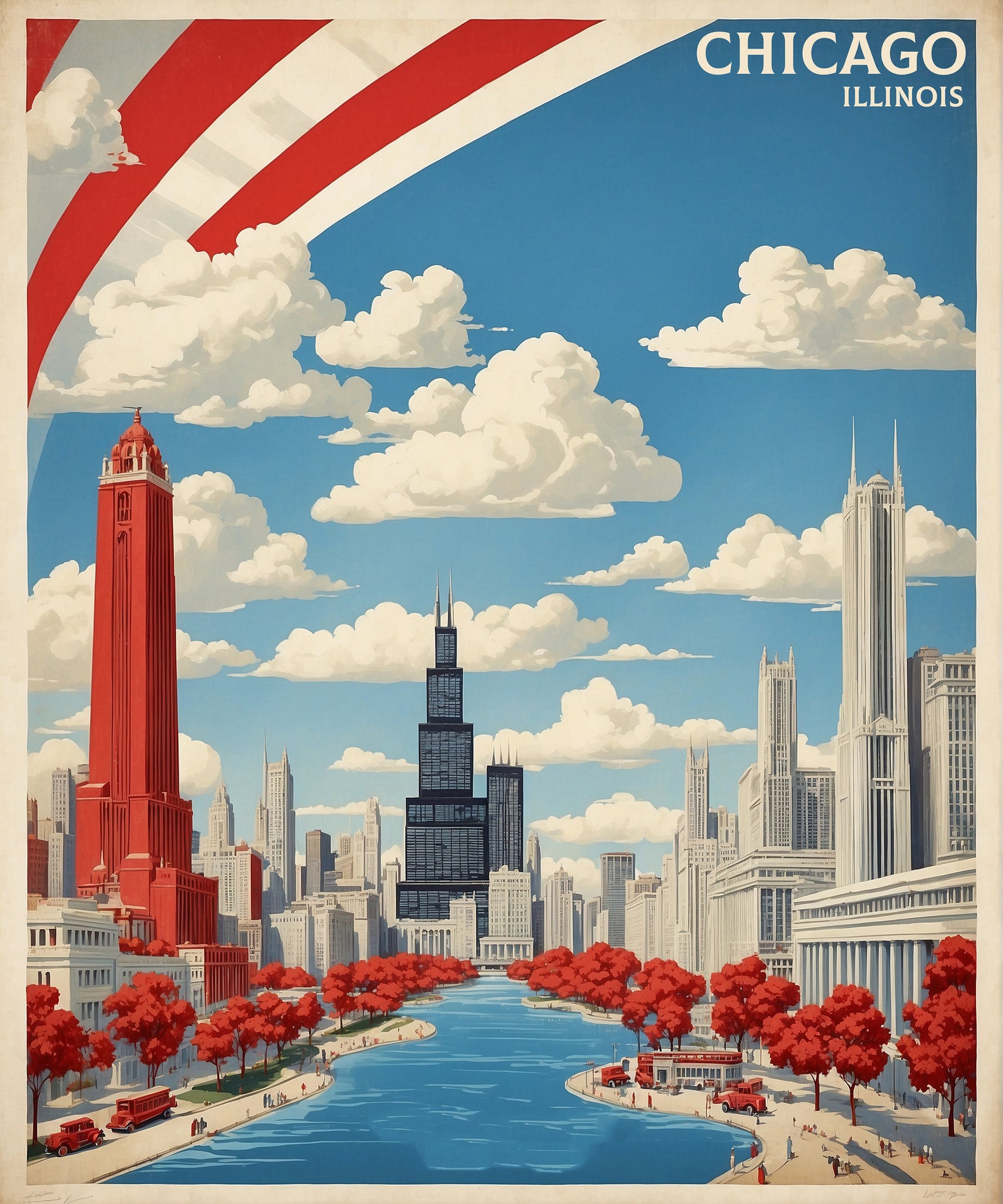 50 USA Vintage Travel Posters, United States Wall Art, Vintage Poster ...