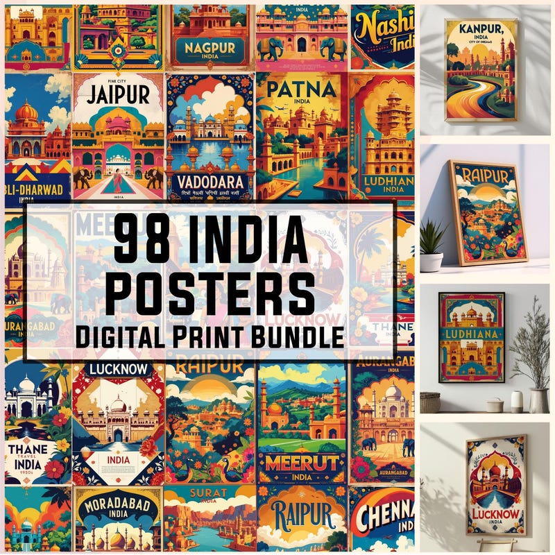 India Poster - Etsy