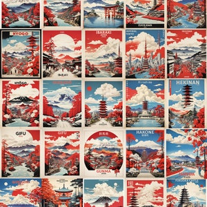 50 Japan Vintage Travel Posters, Japanese Wall Art, Vintage Poster ...